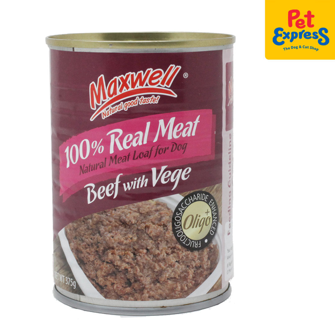 Maxwell Canned Dog Food Beef w/ Vegetable 375g (2 cans) | Pet Express