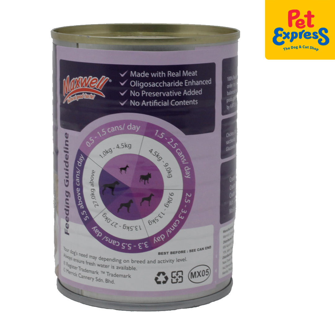 Maxwell Canned Dog Food Chicken w/ Vegetable 375g (2 cans) | Pet Express