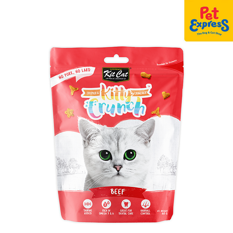 Kit Cat Kitty Crunch Beef Cat Treats 60g | Pet Express