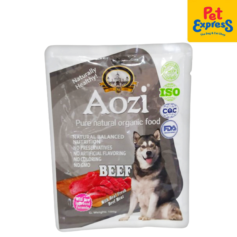 Aozi Beef Wet Dog Food 100g (15 pouches) – Pet Express