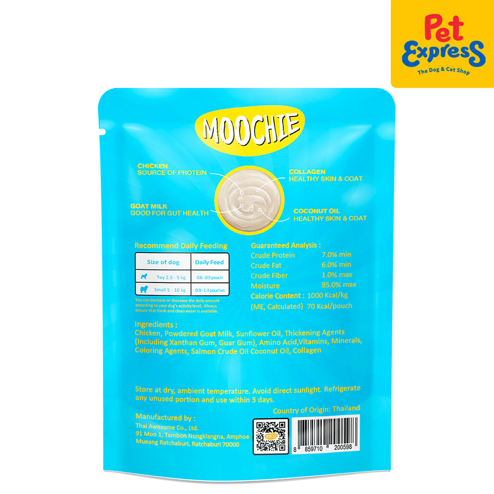Moochie Chicken Mousse with Goat Milk Dog Treats 70g | Pet Express