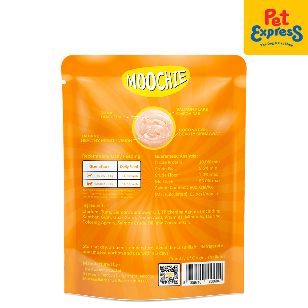 Moochie Tuna Mousse with Salmon Cat Treats 70g | Pet Express