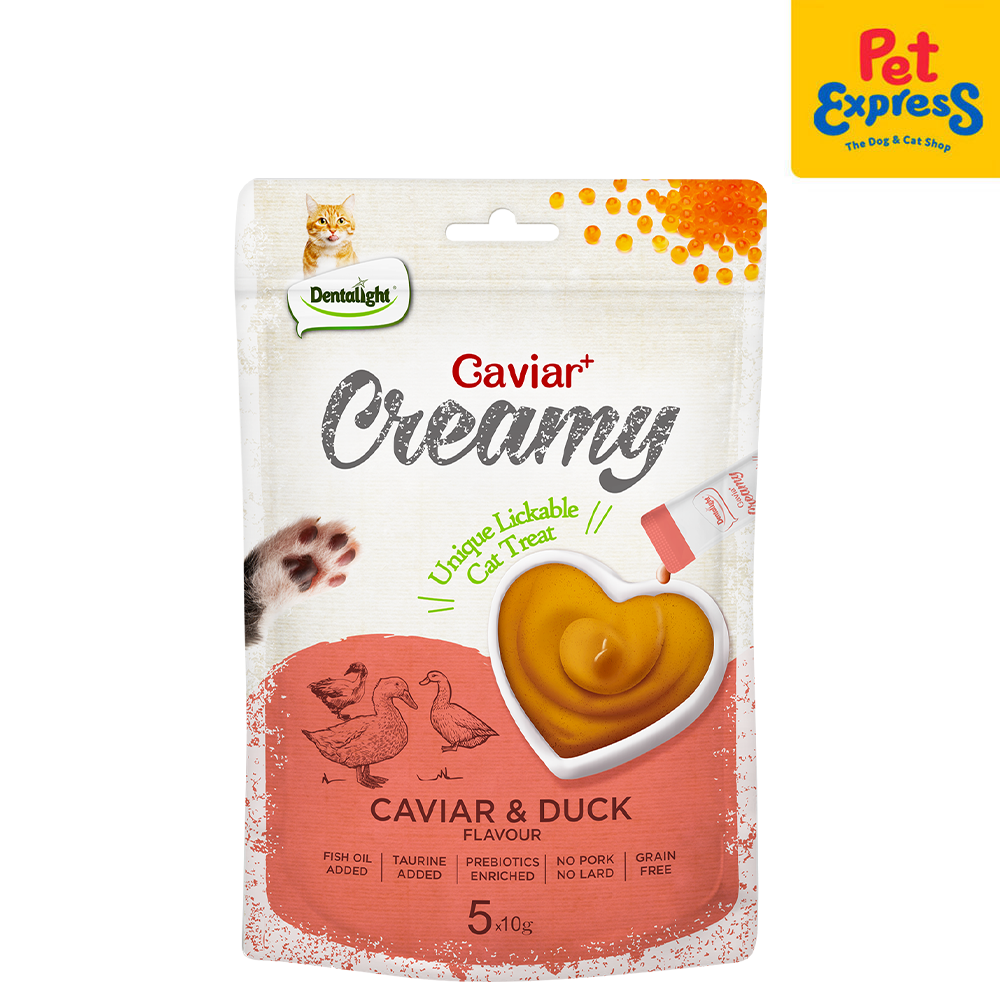 Dentalight Caviar+ Creamy Duck Cat Treats 5x10g – Pet Express