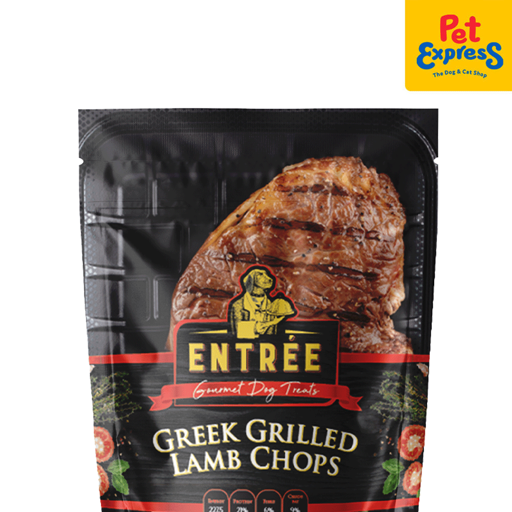 Entre e Gourmet Greek Grilled Lamb Chops Dog Treats 70g