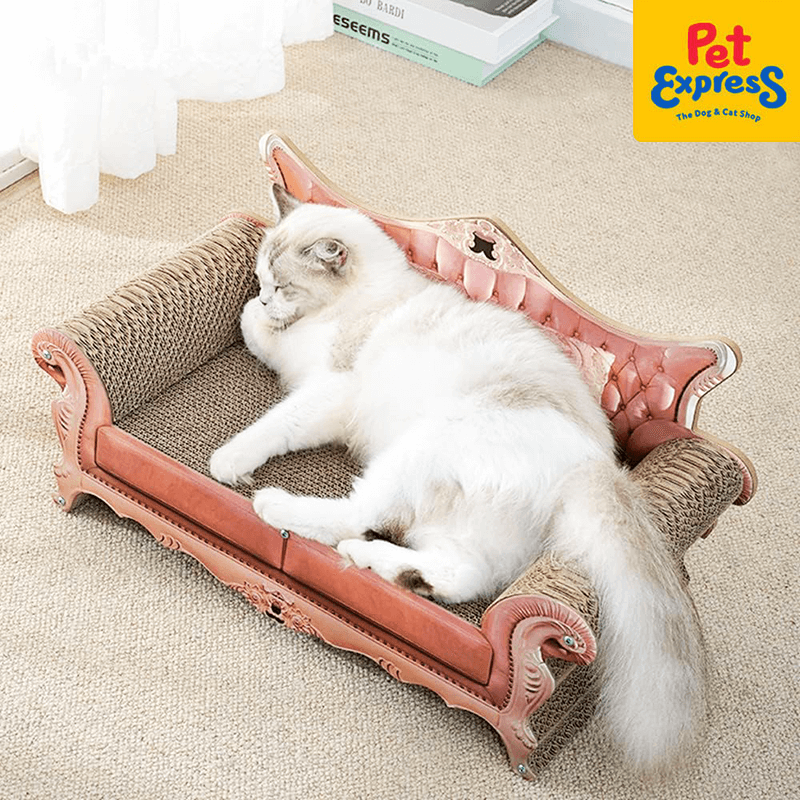 Approved Royal Cat Scratch Sofa Bed Crown Pink | Pet Express