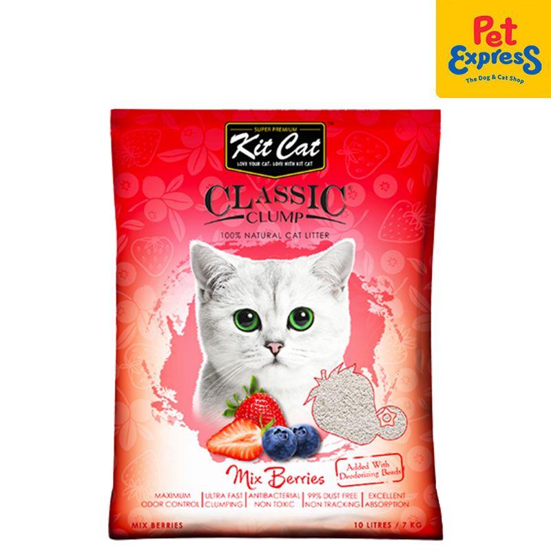 Kit Cat Classic Clump Mix Berries Cat Litter 10L | Pet Express