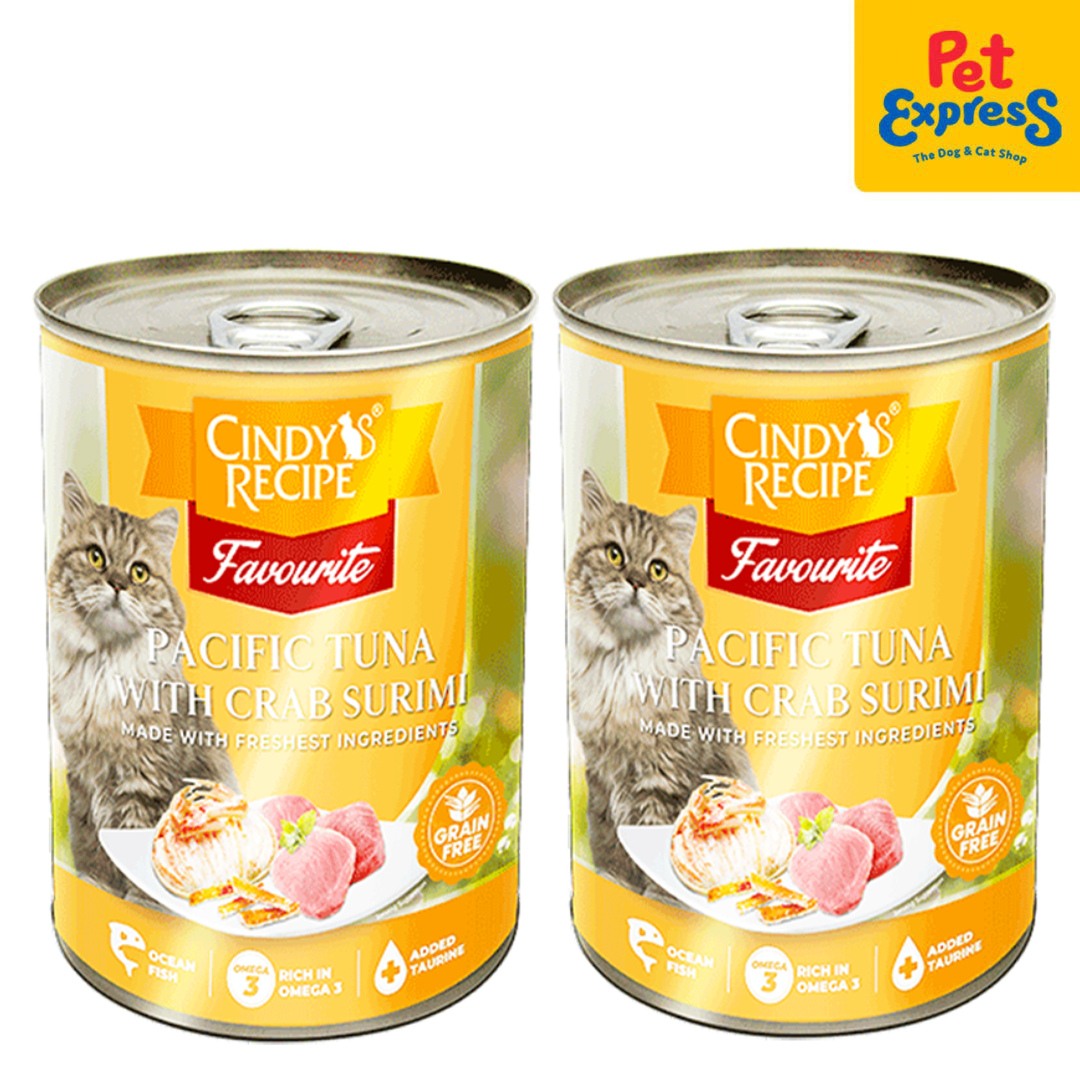 Cindy's Recipe Favourite Pacific Tuna with Crab Surimi Wet Cat Food 40 ...