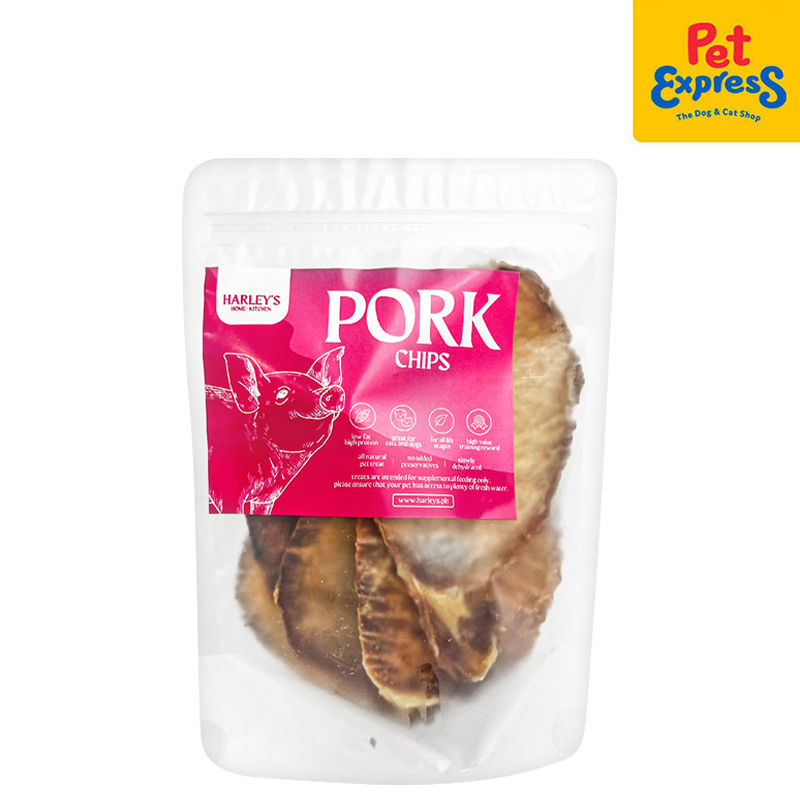 Harley's Dehydrated Pork Chips Dog Treats 50g | Pet Express