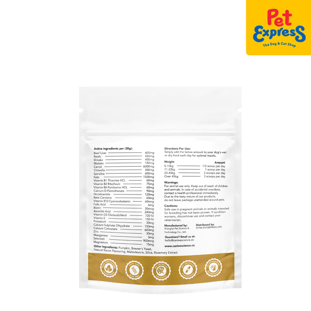 Canine Science Canine Prime Plus Meal Topper Dog Supplement 30g – Pet ...