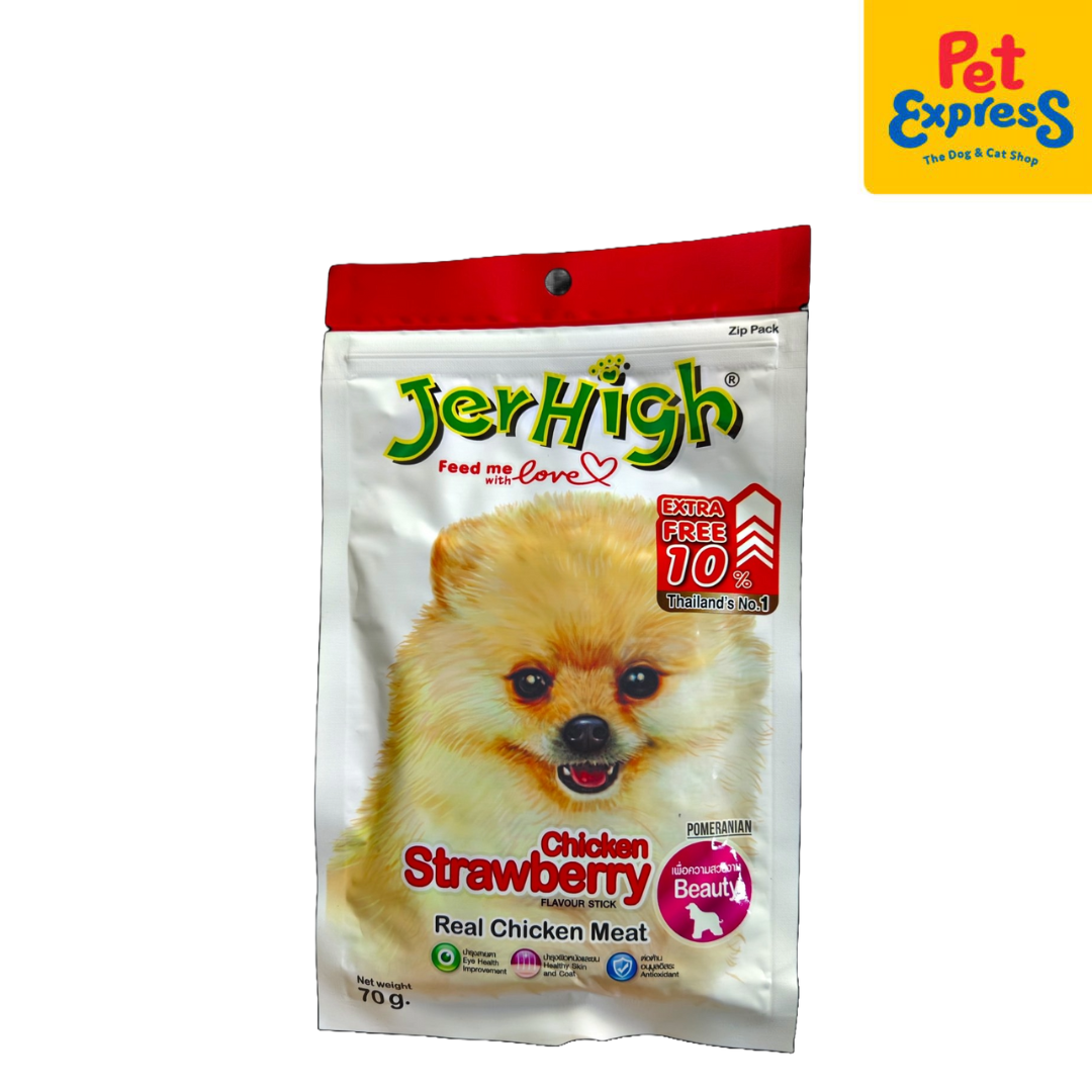 JerHigh Strawberry Stick Dog Treats 70g – Pet Express