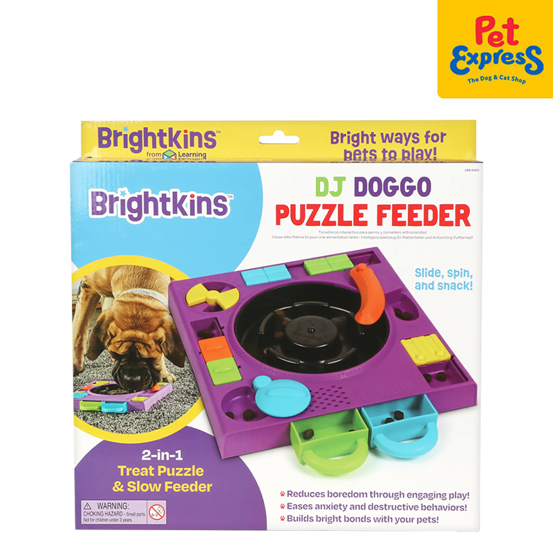 Brightkins DJ Doggo Puzzle Feeder Dog Toy | Pet Express
