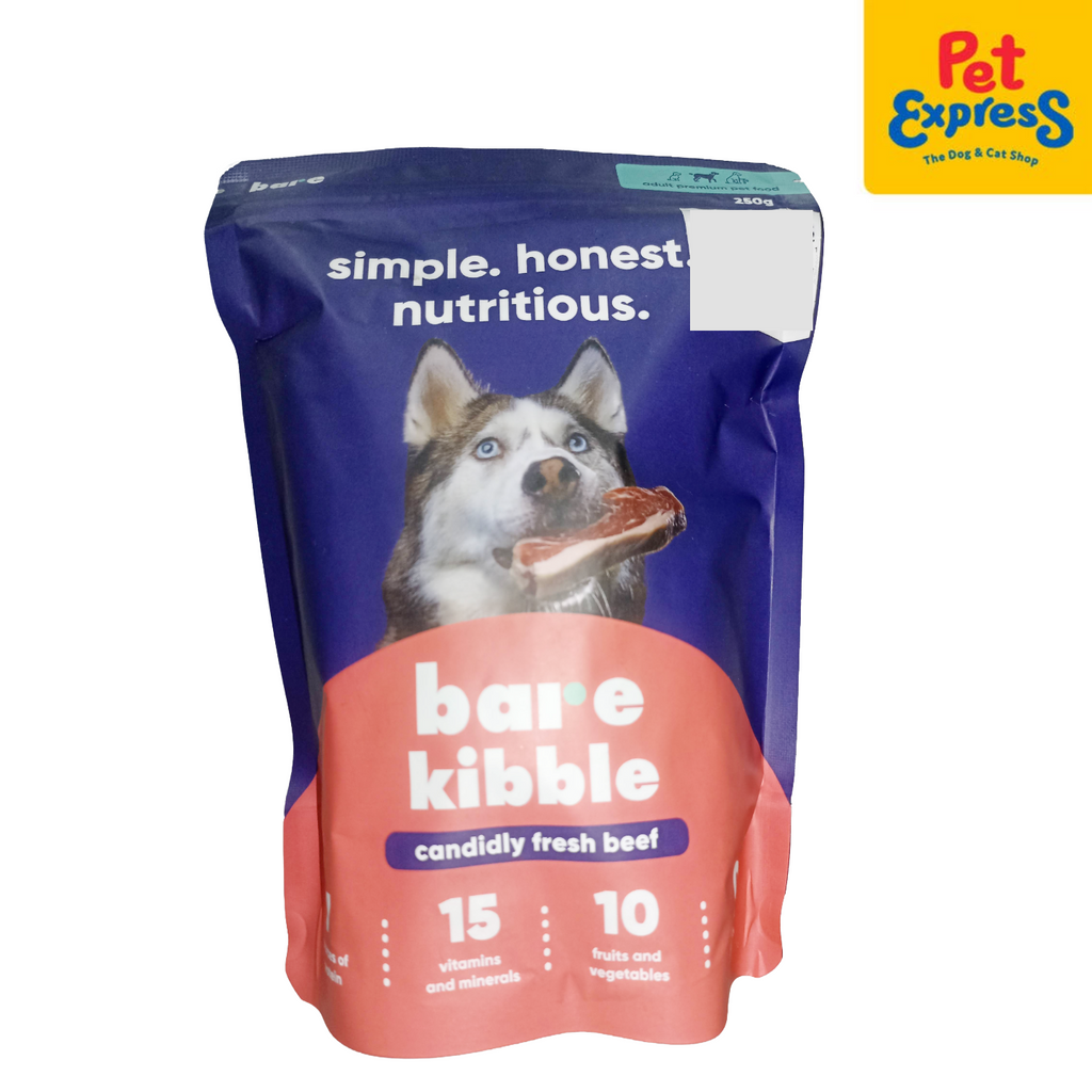 Bare Kibble Adult Beef Dry Dog food 250g – Pet Express