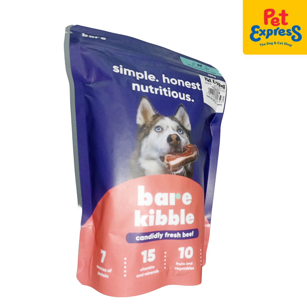 Bare Kibble Adult Beef Dry Dog food 250g – Pet Express