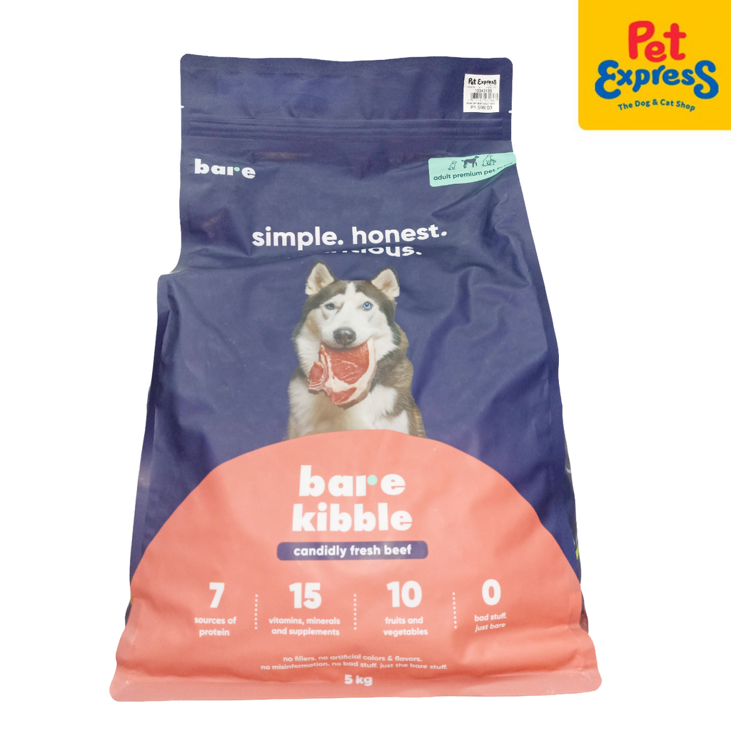 Bare Kibble Adult Beef Dry Dog food 5kg – Pet Express