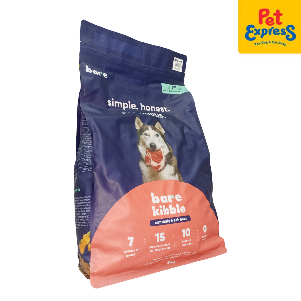 Bare Kibble Adult Beef Dry Dog food 5kg – Pet Express