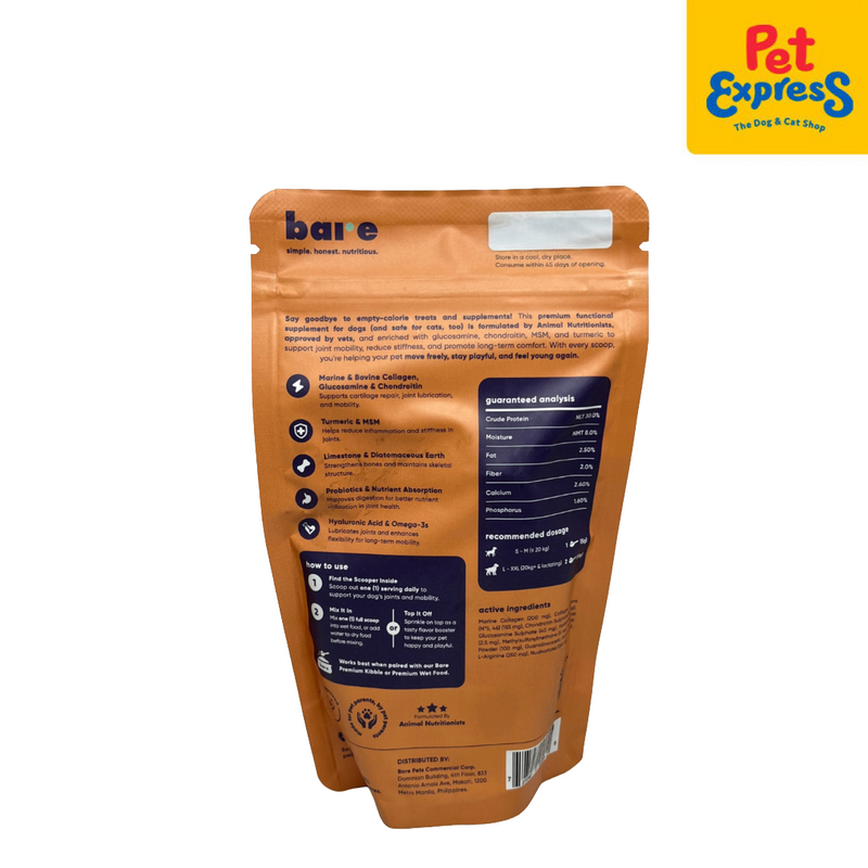 Bare Jumpstart Booster Hypoallergenic Hip and Joint Support Dog Supple ...