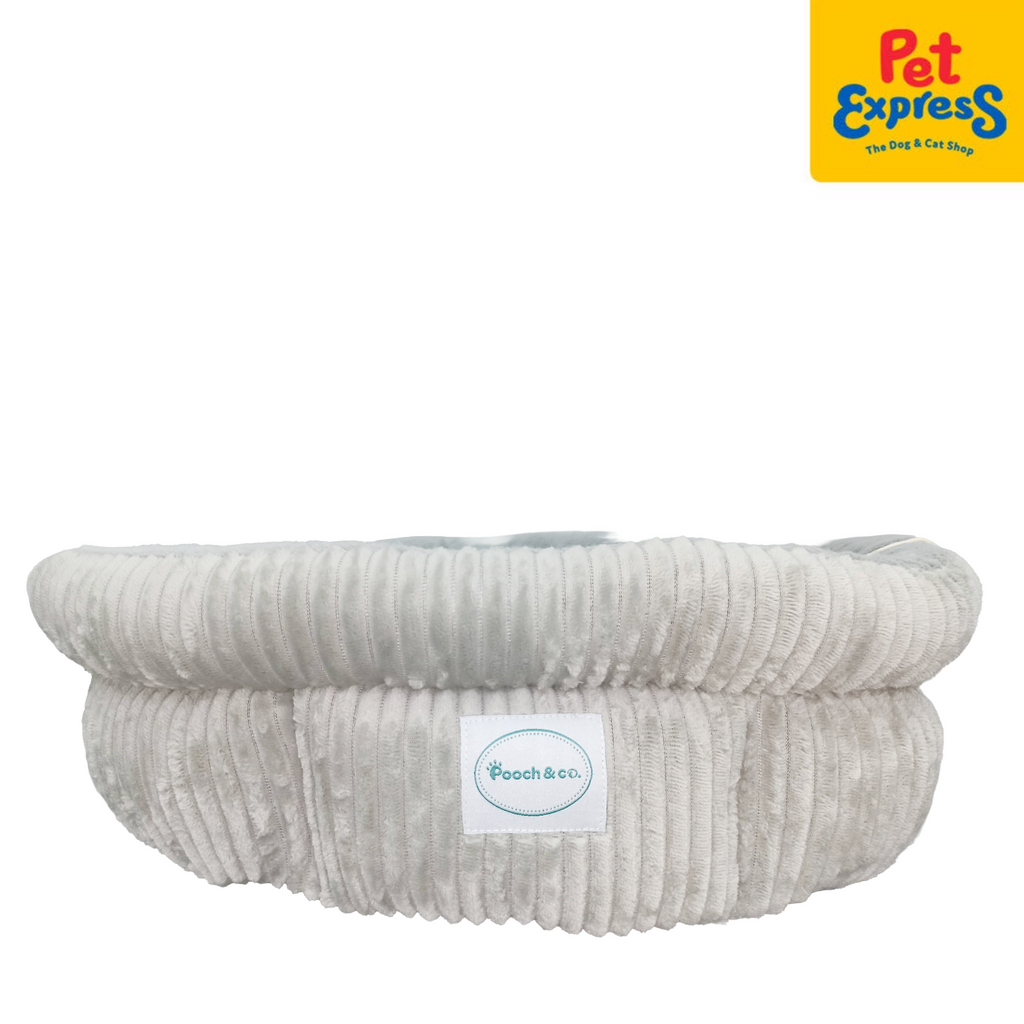 Pooch and Co Corduroy Round Pet Bed Gray – Pet Express