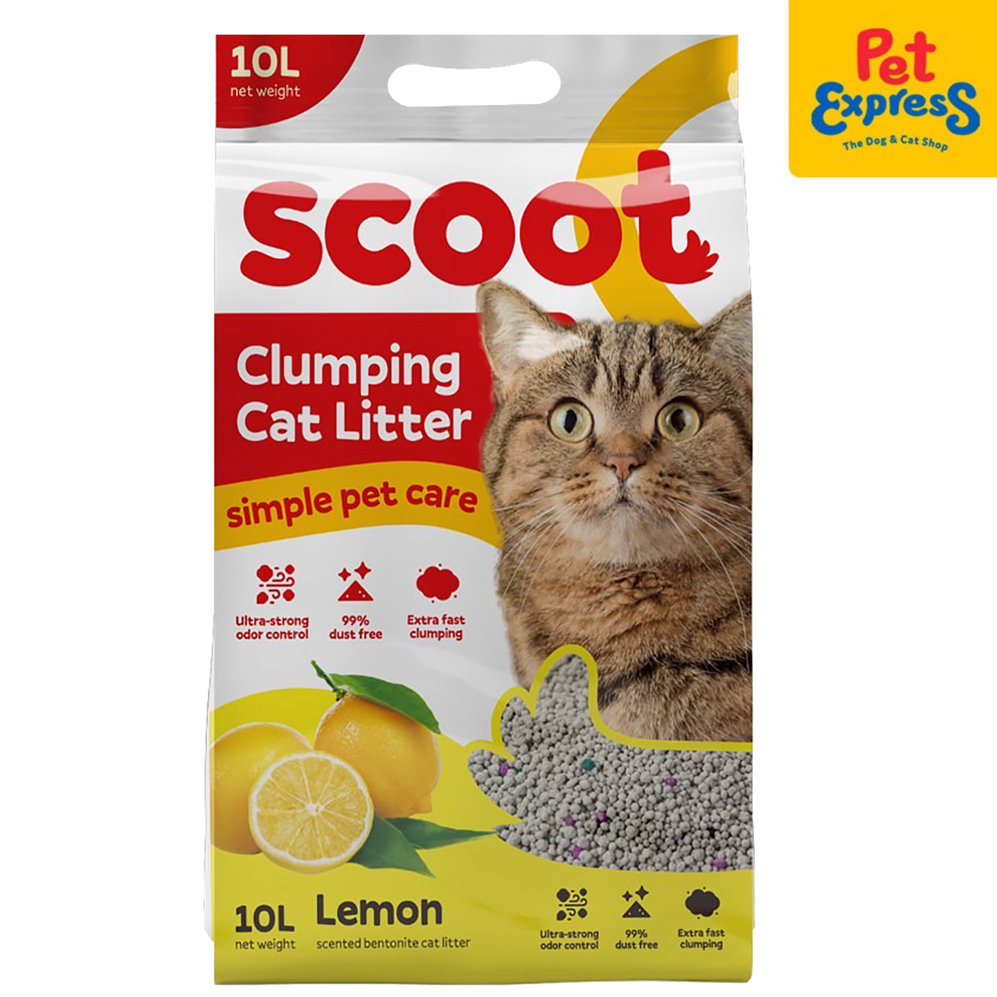 Scoot Clumping Lemon Cat Litter 10L | Pet Express