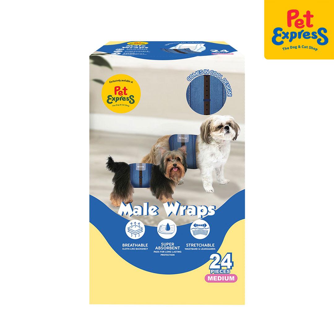 Pet Express Male Wraps Medium 24s
