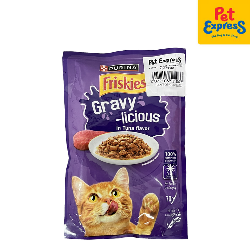 Purina Friskies Adult Gravylicious in Tuna Flavor Wet Cat Food 70g (12 ...