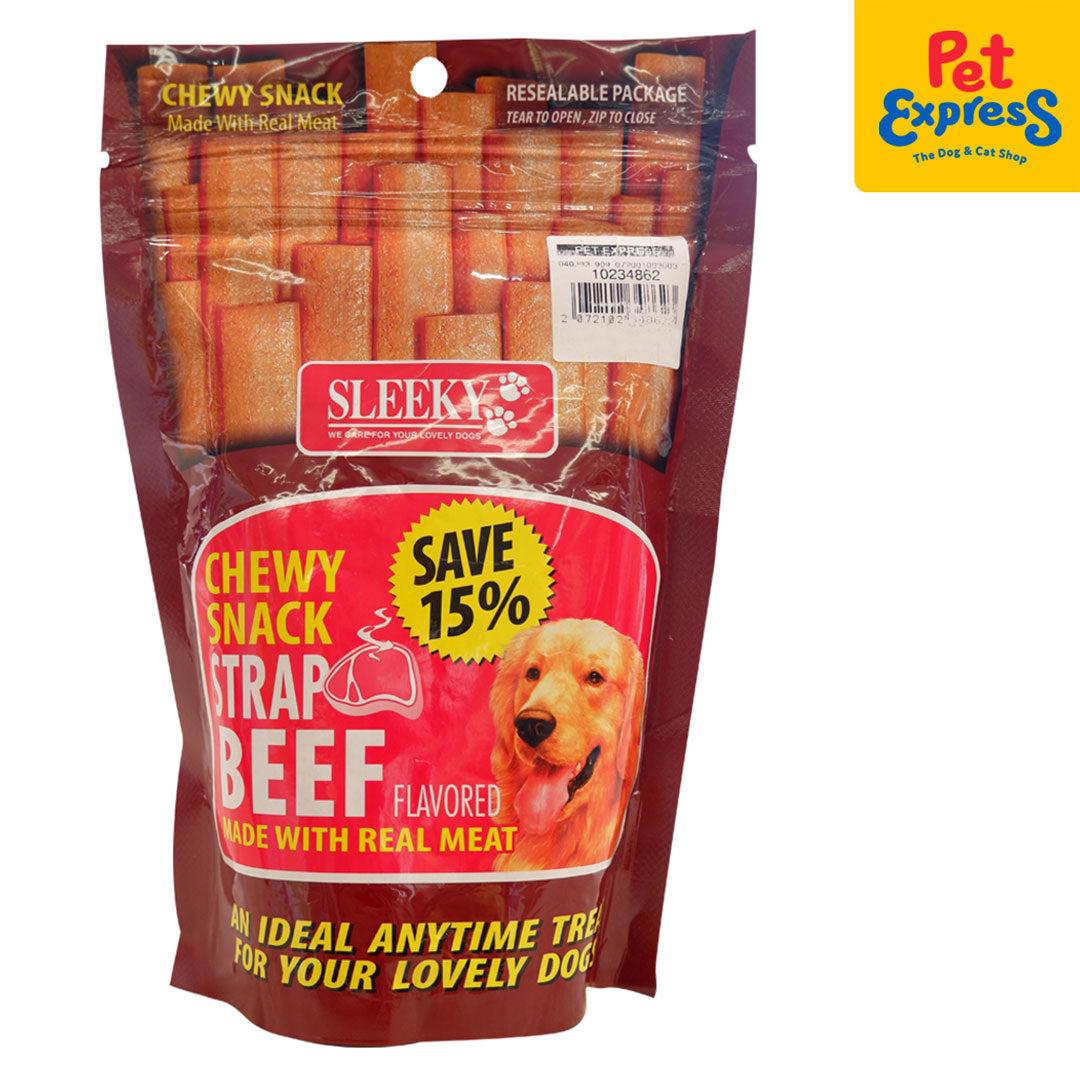Sleeky Chewy Snack Strap Beef Dog Treats 175g | Pet Express
