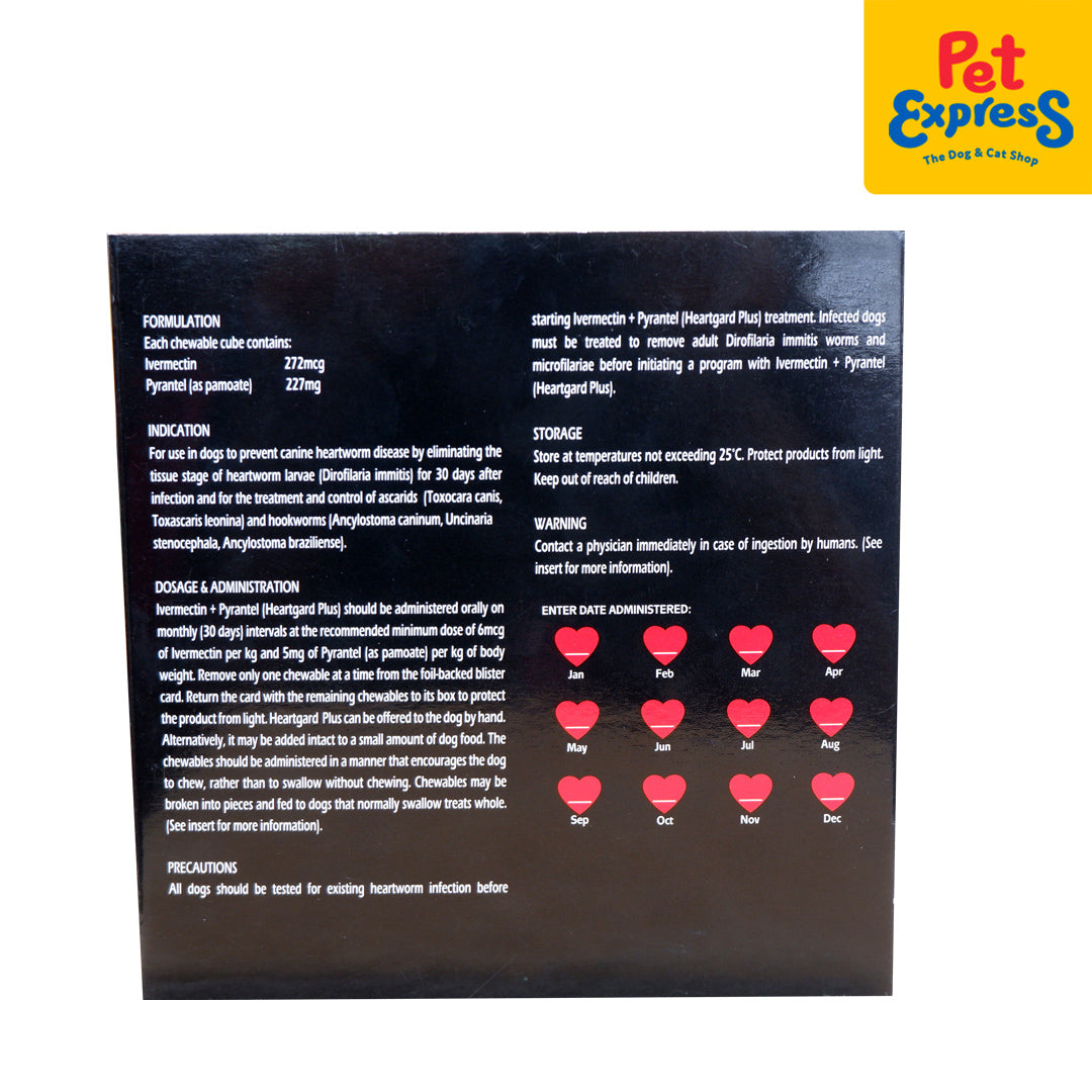 Heartgard Chewables for Large Breed Dogs (6 Chewable tablet /box) | Pet ...