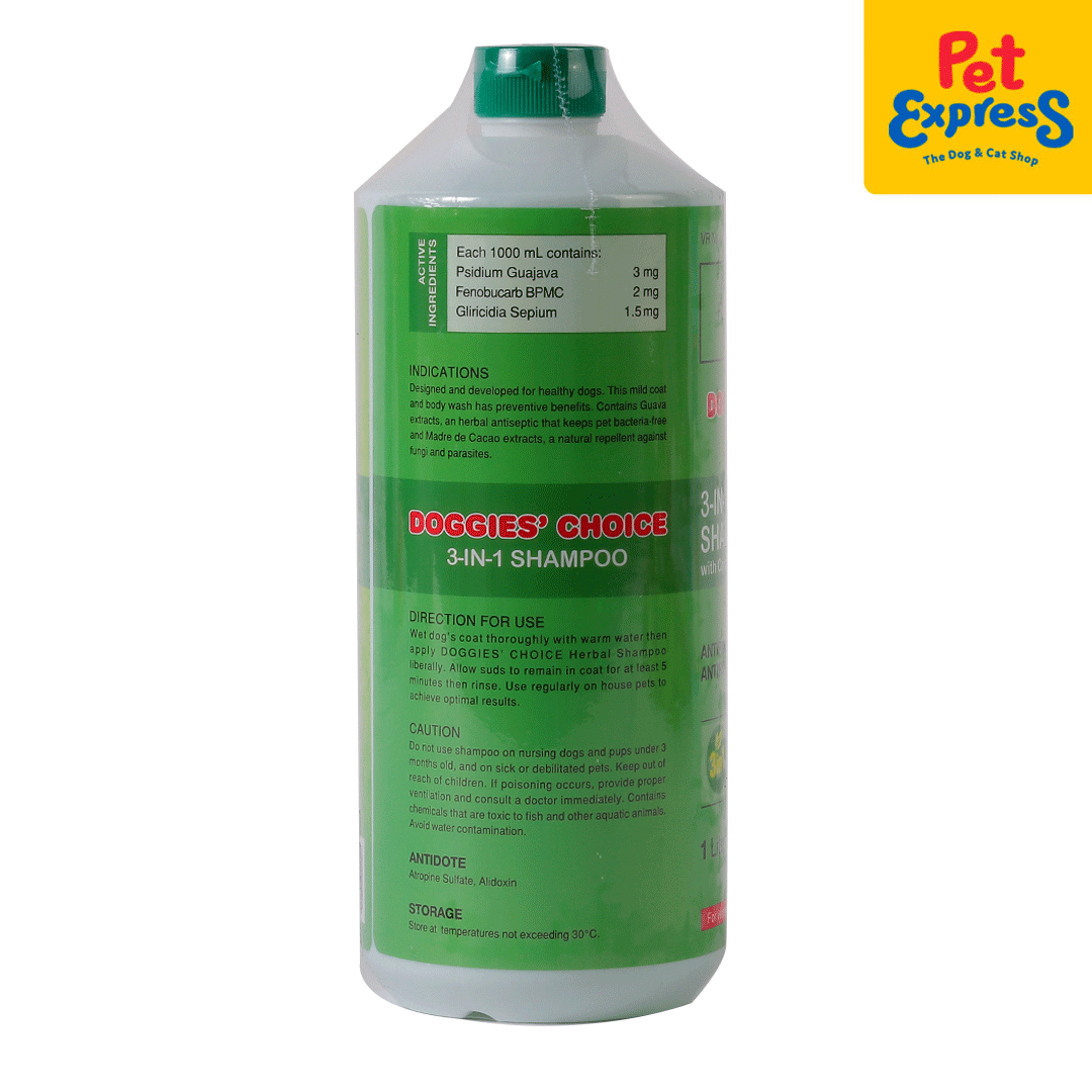 Doggies Choice Shampoo (Herbal 3 in 1) 1L | Pet Express