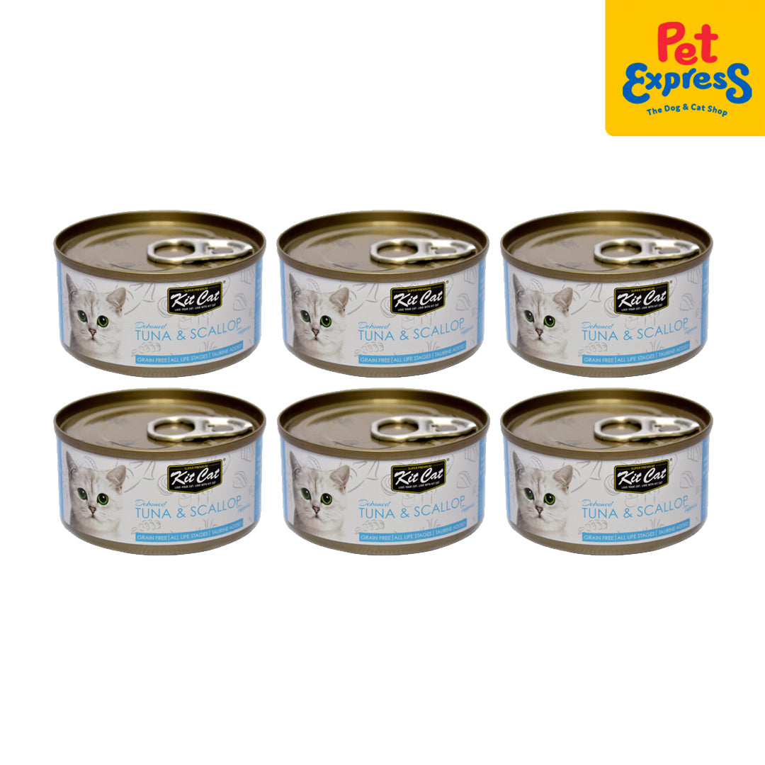 Kit Cat Deboned Tuna & Scallop 80g (6 cans) | Pet Express