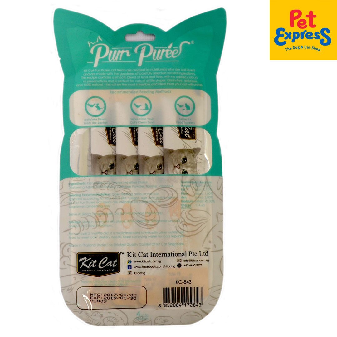 Kit Cat Purr Purees Tuna & Fiber 4x15g (2 packs) | Pet Express