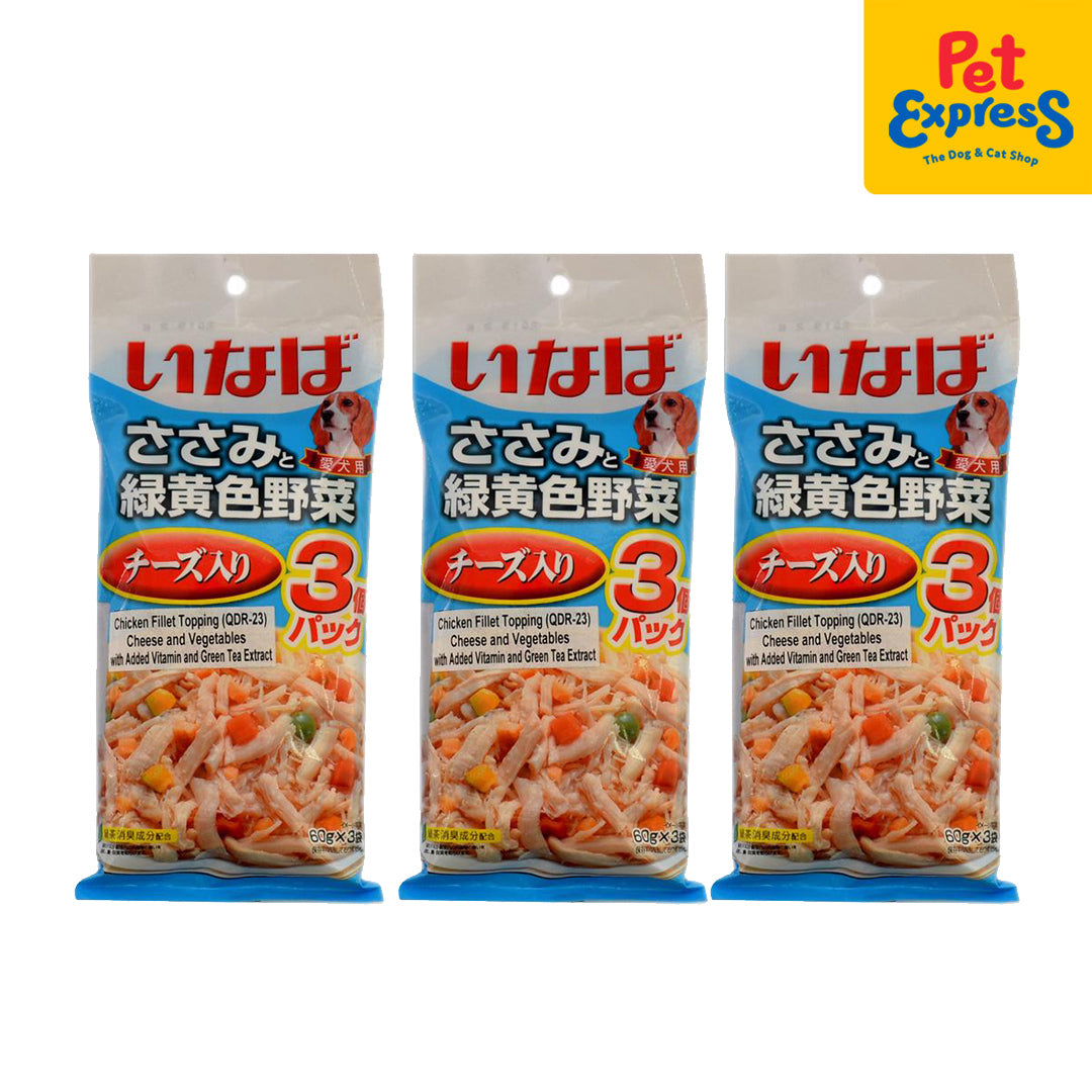 Inaba Grilled Chicken Fillet Cheese & Veg Pouch Dog Food 60gx3 (3 packs ...