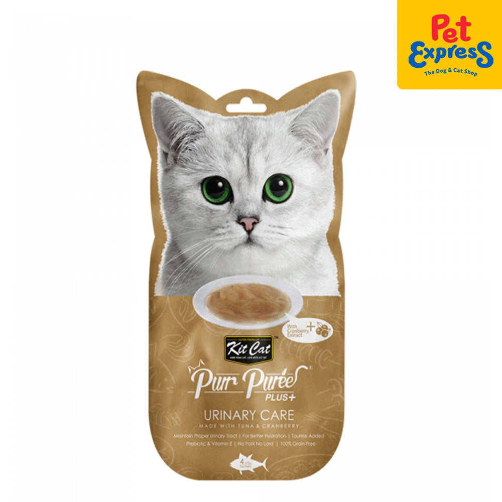 Kit Cat Purr Puree Plus Tuna Urinary Care Cat Treats 15gx4 (2 packs ...
