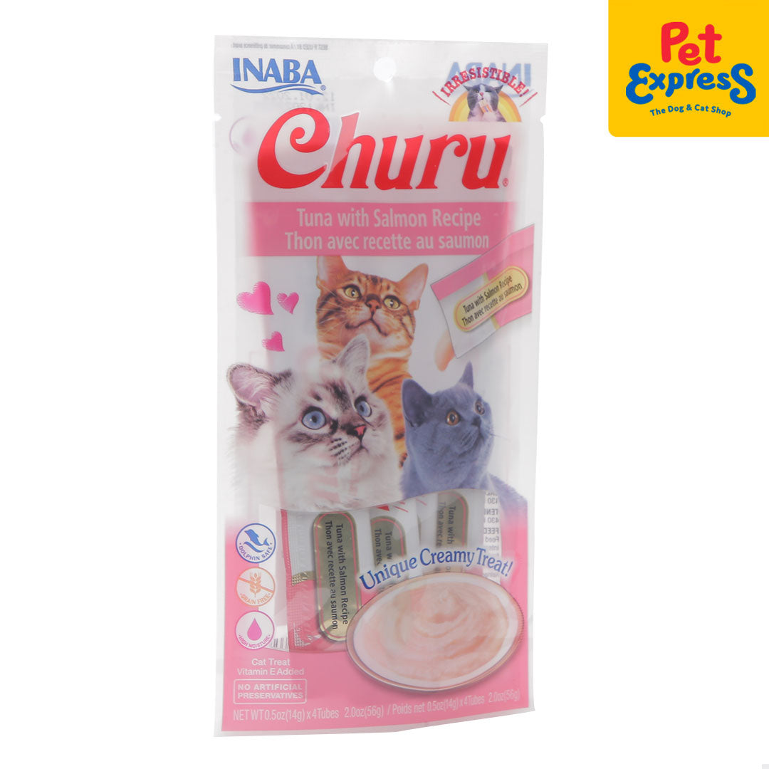 Inaba Churu Tuna with Salmon Recipe Sticks Cat Treats 14gx4 (USA-606B)