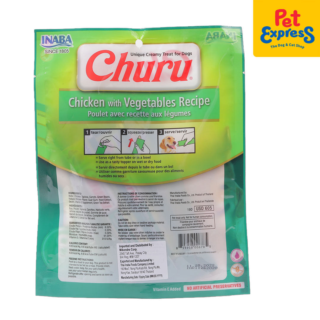 Inaba Churu Chicken with Vegetables Recipe Dog Treats 20gx8 (USD-605)