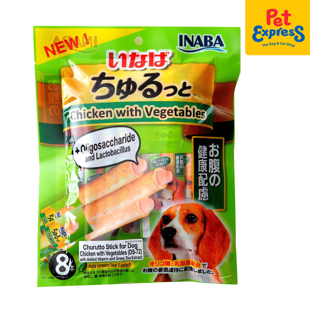 Inaba Churutto Chicken with Vegetables Dog Treats 10gx8 (DS-72) – Pet ...